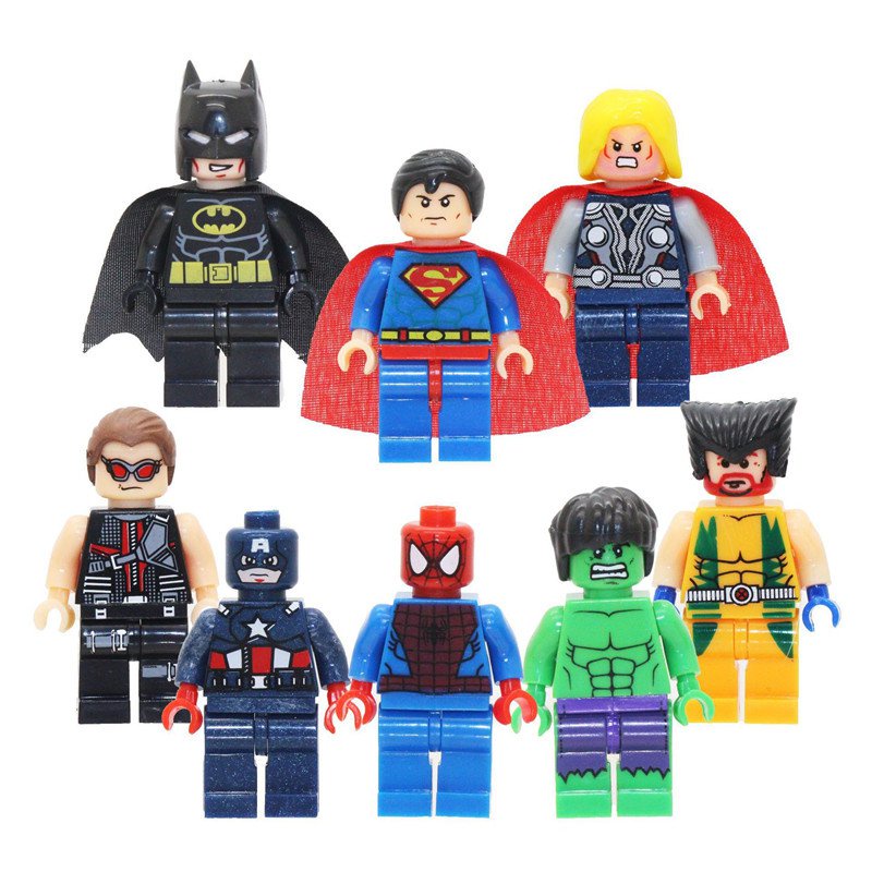 8pcs/set Cheap Building Blocks Heroes Series Mini Action Figures ...