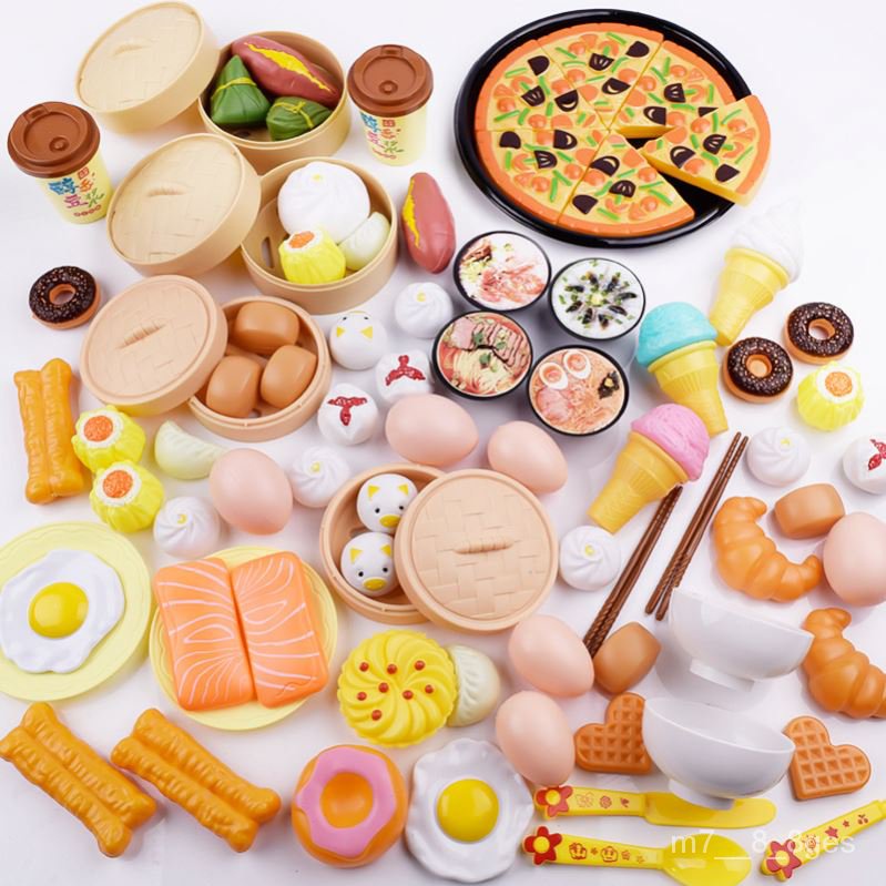 84 Pack Chinese Food Assortment Cooking Pretend Play Toy Kitchen ...