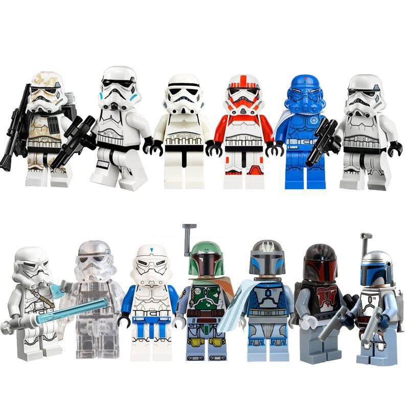 POGO Wars Series Clone Trooper Commander Fox Jango Fett Mini Bricks ...