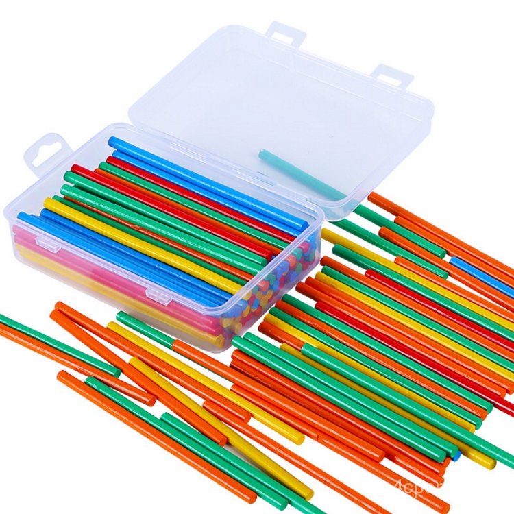100pcs Colorful Bamboo Counting Sticks Kids Preschool Math Learning Toy ...
