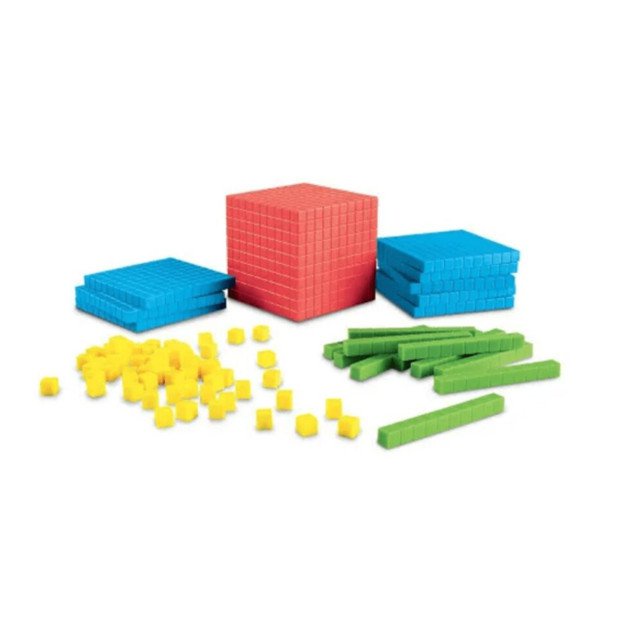 Base ten blocks classroom set kids educational toys plastic base ten ...