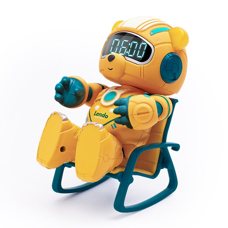 2021 New Style Robot Toys Multifunction Desktop Clock Cute Litter Bear ...
