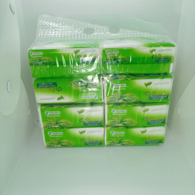 FACIAL TISSUE HOMMS NATURAL WOOD PULP TISSUE 4 LAYERS 300PCS SOLD PER ...
