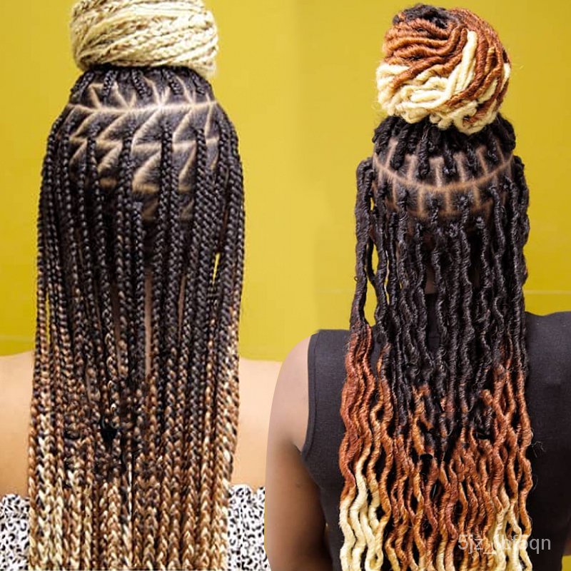 Wavy Gypsy Locs Ombre Crochet Hair18inch Goddess Locs Faux Locs African ...