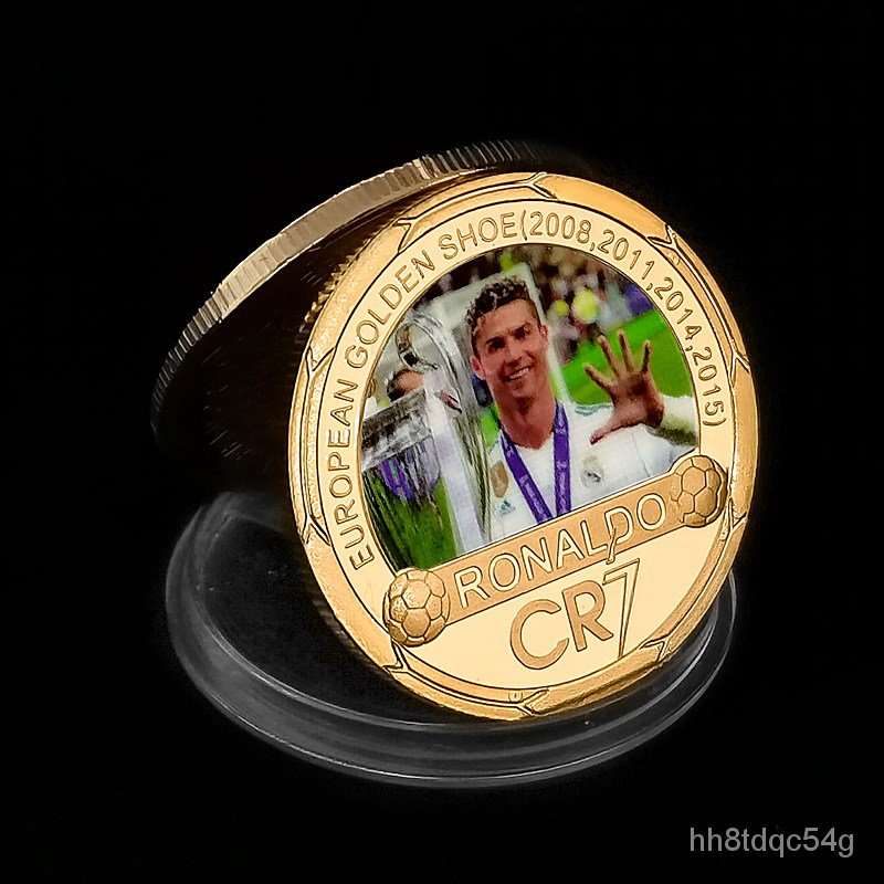 3D Print Gold Souvenir Coins Gift Box Portugal Cristiano Ronaldo ...