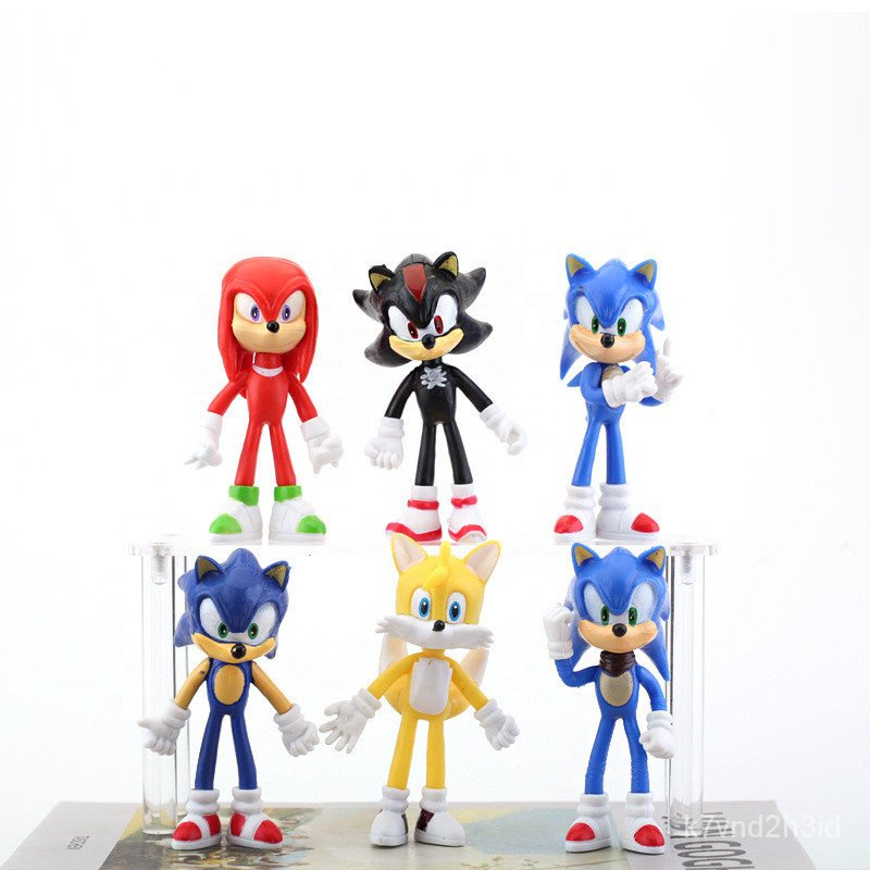 DIHAO 6Pcs/Set New 9cm Toy Pvc Toy Sonic Shadow Tails Characters For ...