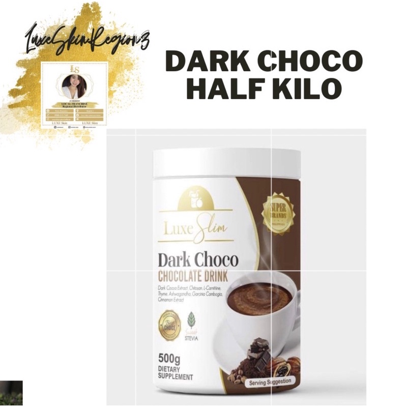 [COD Available] Luxe Slim Beauty Half Kilo Dark Choco in Jar ...