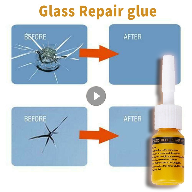 No Trace Cracked Glass Repair Kit Windshield Nano Repair Liquid DIY Car ...