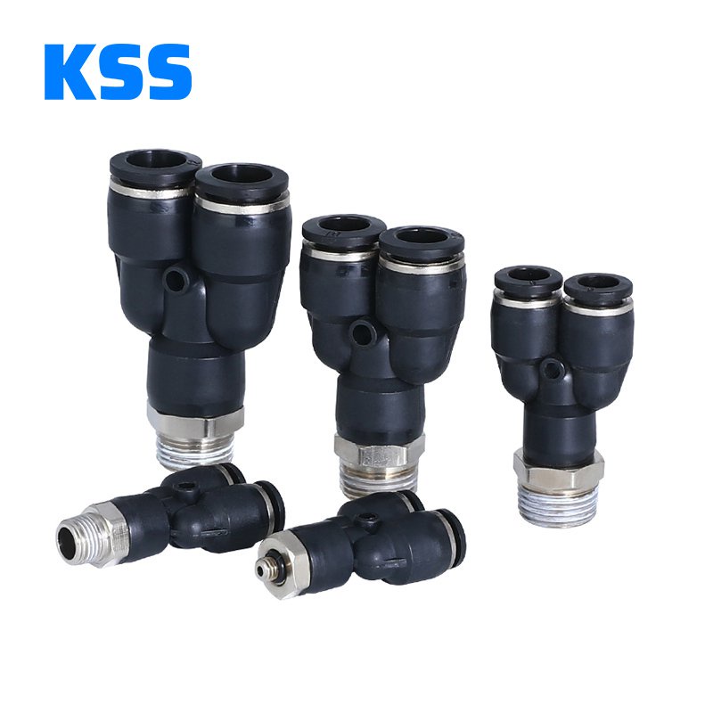 Pneumatic fittings air hose connectors PX 3 way Y type male push in ...