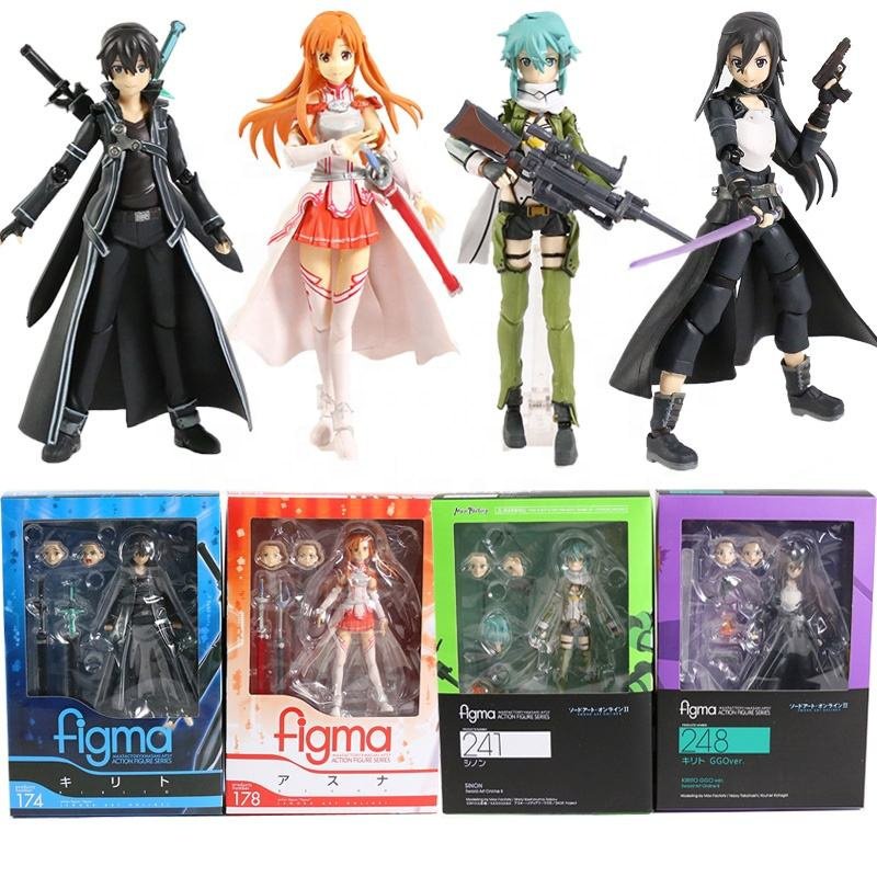 SAO Sword Art Online Asuna Yuuki Kirito Sinon Figma 178 174 241 6 ...