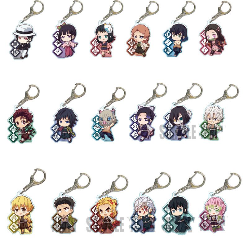 Anime Demon Slayer Kimetsu No Yaiba Keychain Cute Acrylic Tanjirou ...