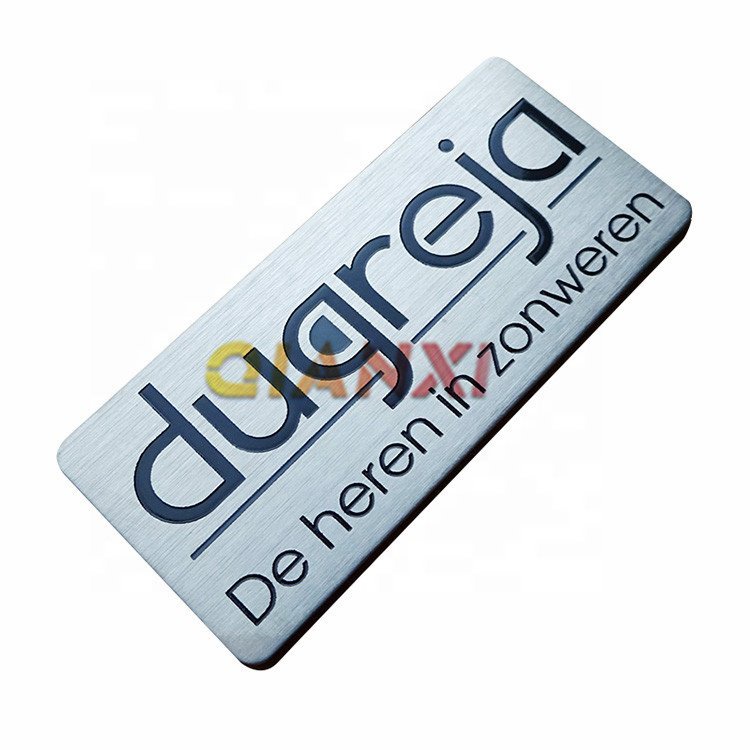 Custom metal logo badge stainless steel emblem sign aluminium plaque ...