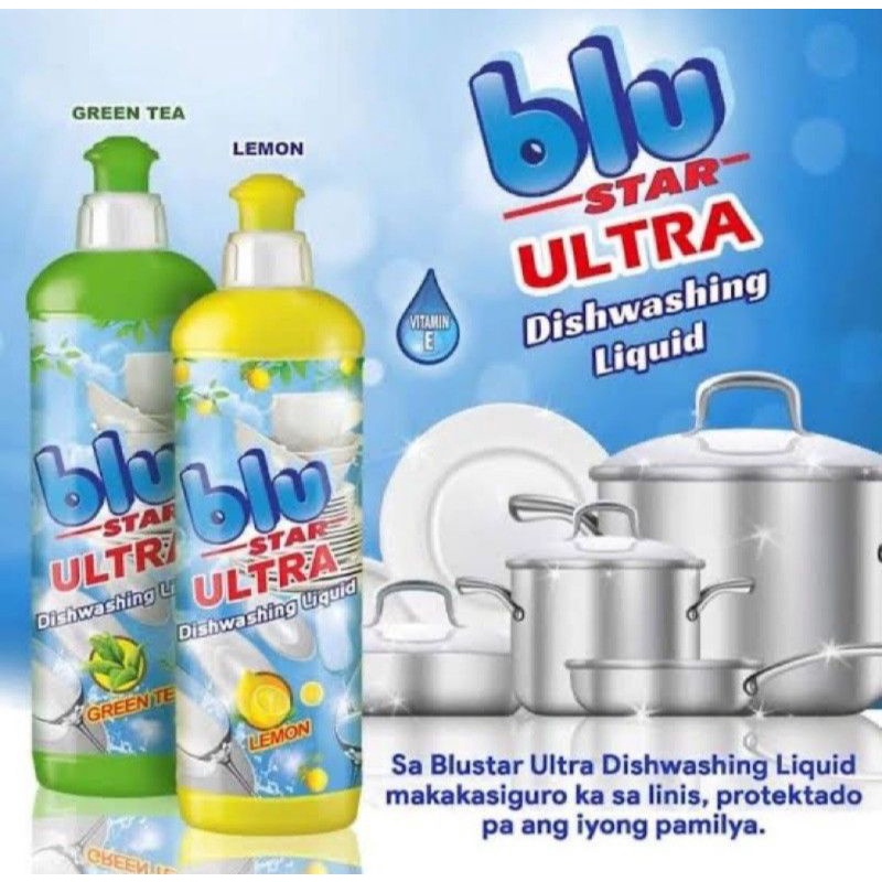 BLUSTAR ULTRA DISHWASHING LIQUID GREEN TEA & LEMON 500ML | Shopee ...