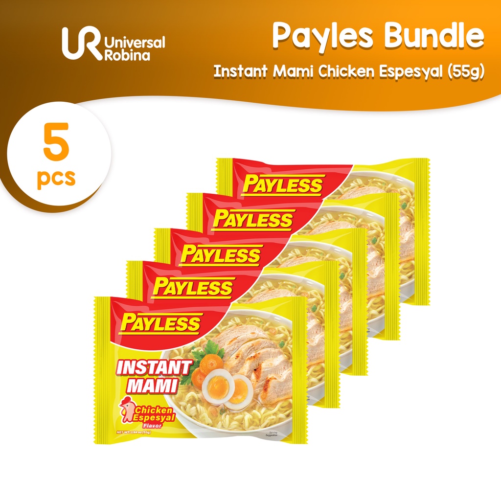5 x Payless Instant Mami Chicken Espesyal (55g) | Shopee Philippines