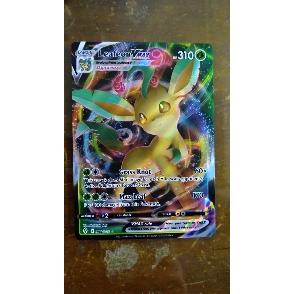 1x Leafeon VMax Ultra Rare 008/203 Pokemon TCG Standard English ...
