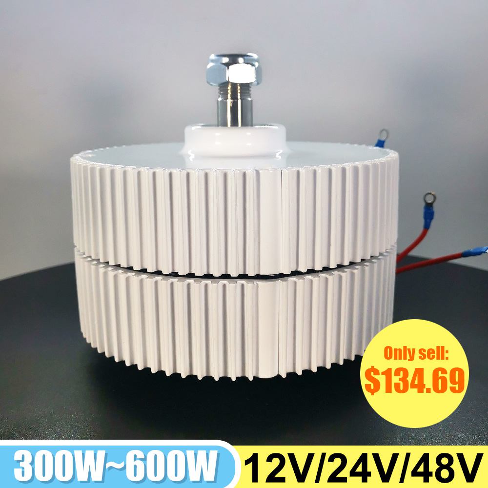 Generator 300W 600W 12V 24V 48V 3 Phase Gearless Permanent Magnet AC ...