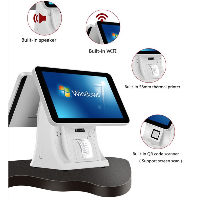 Touch POS System Terminal Machine 15'' Touch Panel LCD Monitor Screen ...