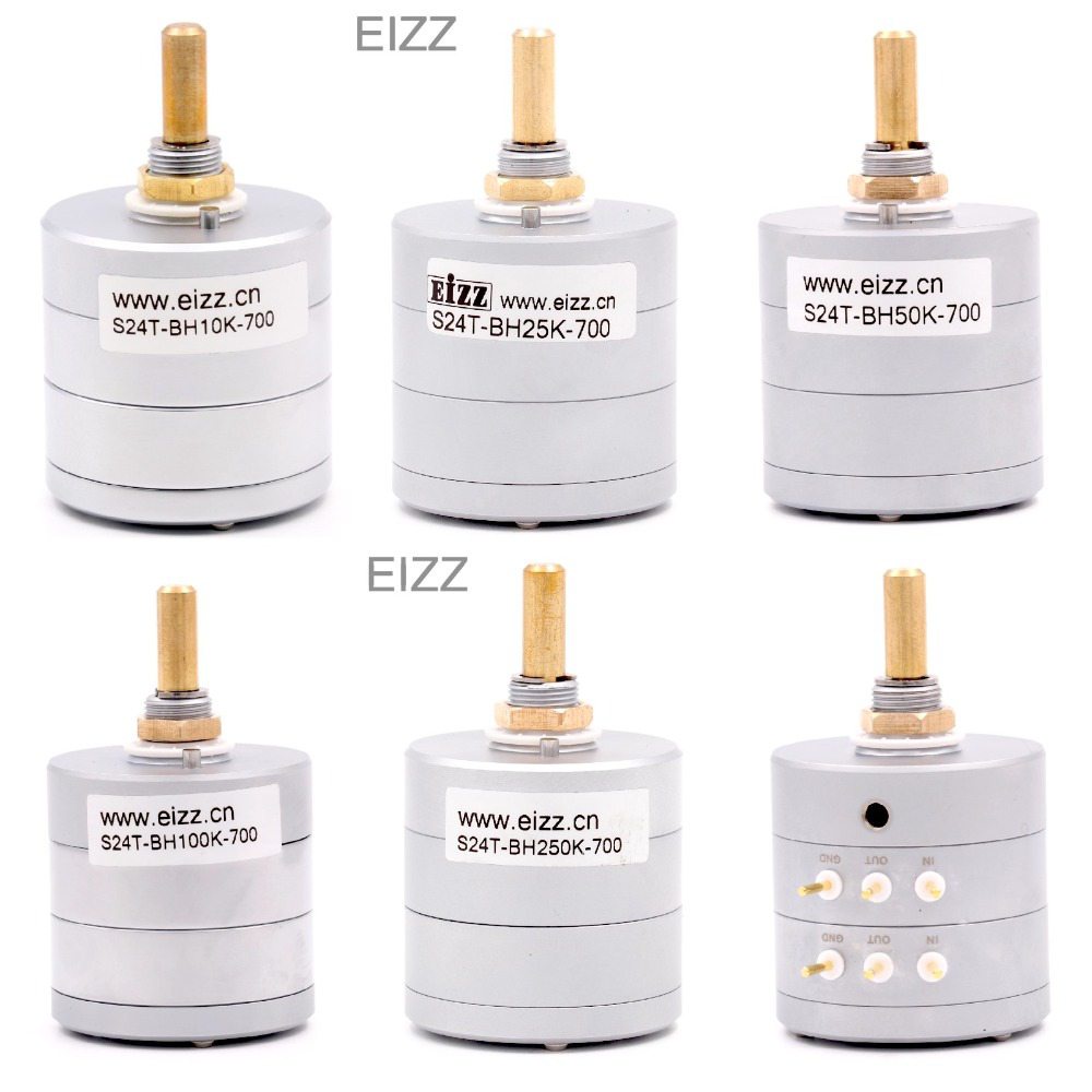 EIZZ Stereo 10K 25K 50K 100K 250K 24 Steps Volume Potentiometer LOG ...