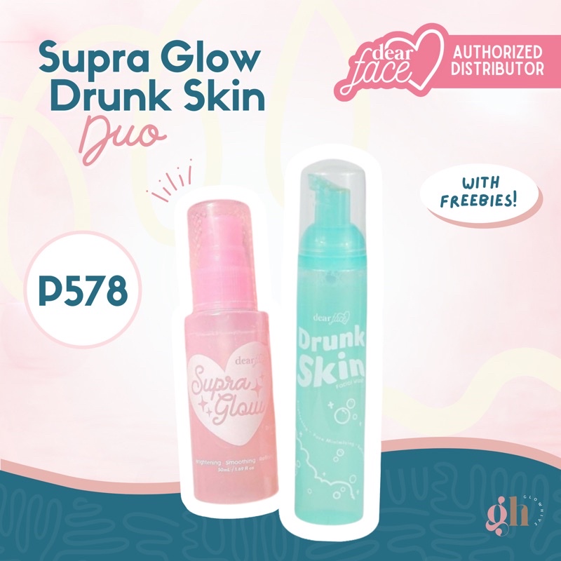 Dear Face Glass Skin Duo (Drunk Skin Facial Wash + Supra Glow ...