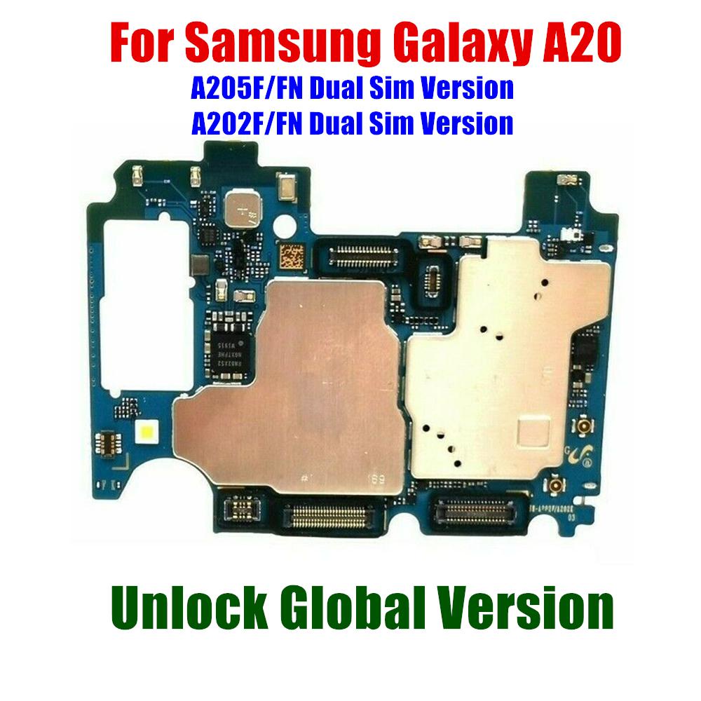 Factory Unlock Motherboard For Samsung Galaxy A20 A205F A202F Original ...