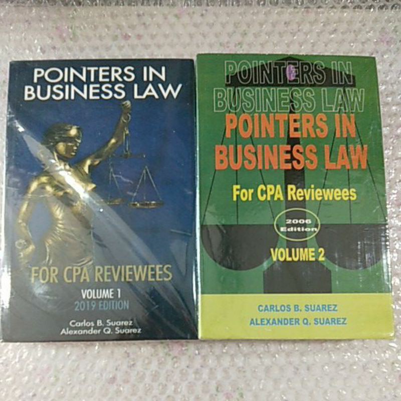 Pointers in Business Law volume 1 & 2 By Suarez | Shopee Philippines