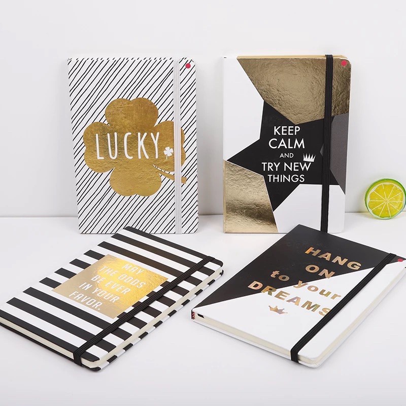 A5 Gold Black Statement & Scribe Design Quotes Notebook Journal w ...