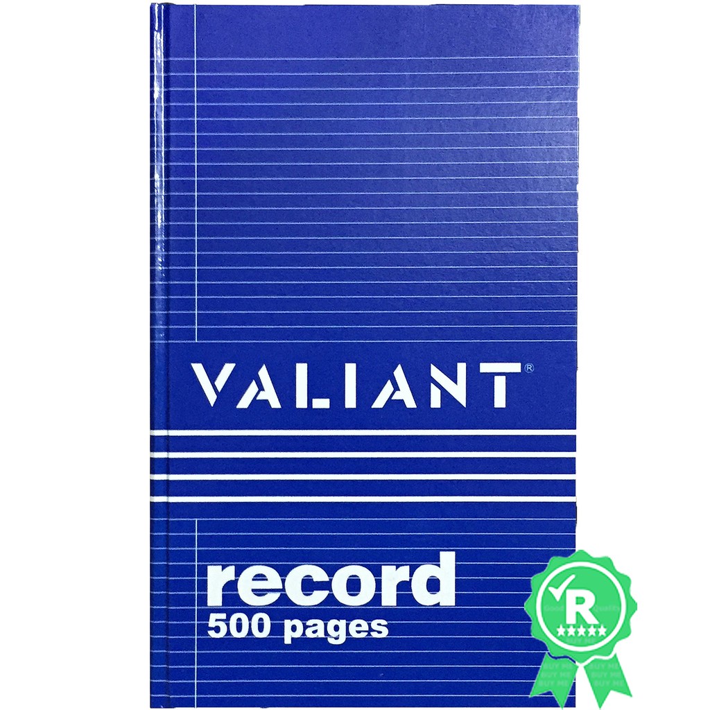Valiant Record Book Log Book 500 pages Hard Bound Blue Cover | Shopee ...