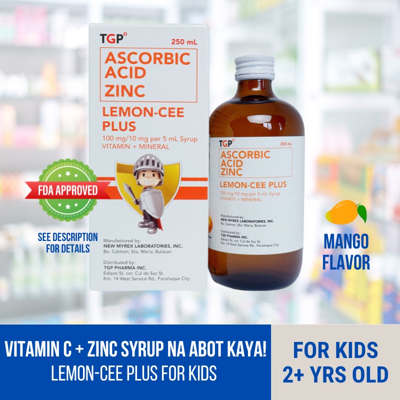 Ceelin Plus / PedZinc Generic) Lemon Cee Plus Ascorbic Acid + Zinc ...