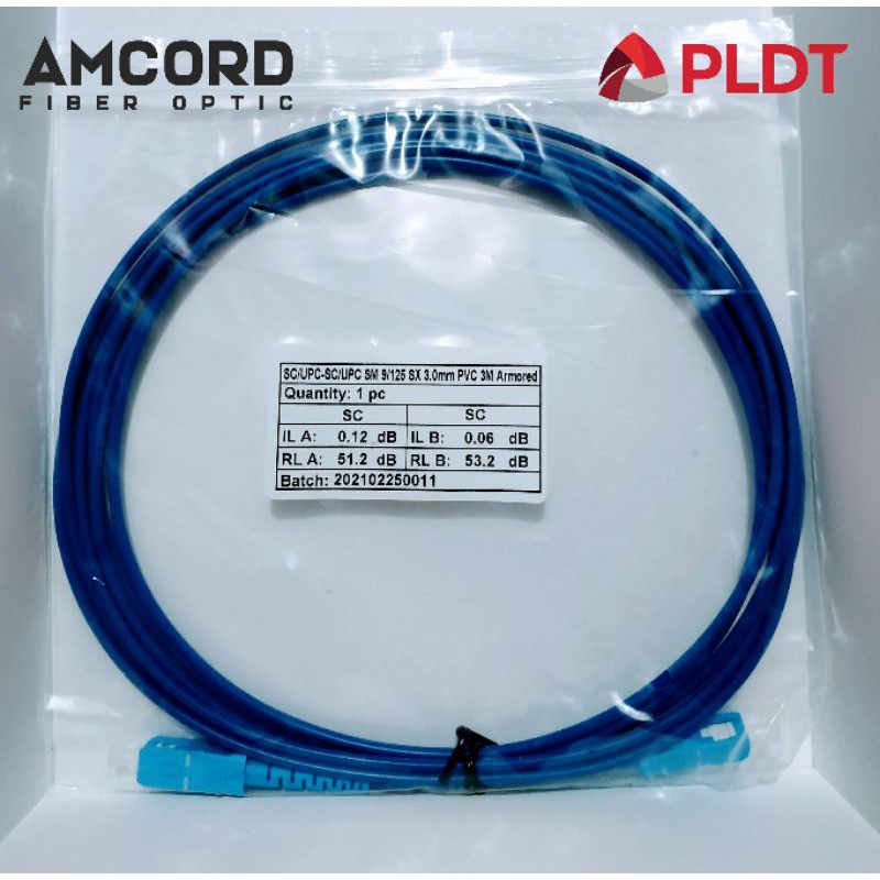 ¤☄ARMORED PLDT Fiber Optic Patch Cord/Cable Anti-Rodent | Shopee ...