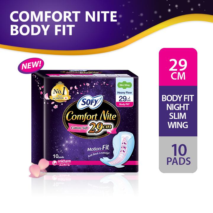 Sofy Comfort Nite Slim Wing Overnight Sanitary Napkin 29 cm (10 pads ...