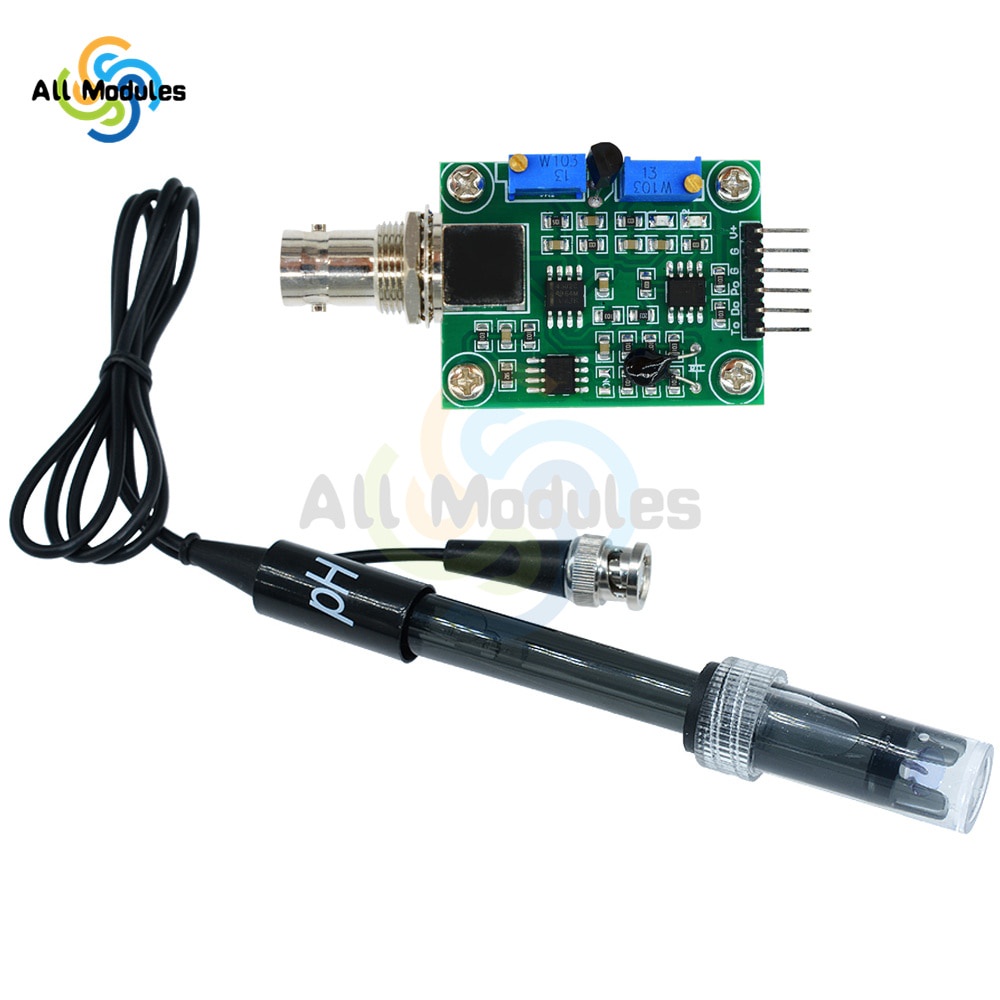 Liquid Ph 0 14 Value Detection Regulator Sensor Module Monitoring Control Meter Tester Bnc Ph