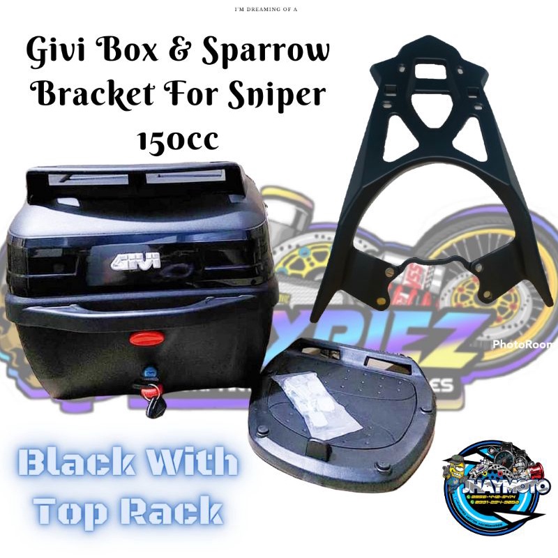 ♦( SNIPER 150 ) GIVI BOX AND SPARROW ALLOY BRACKET FOR SNIPER 150cc ...