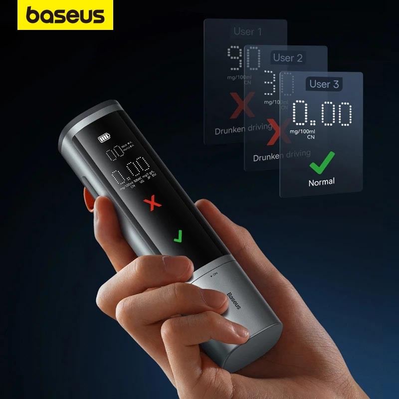 Baseus High Accuracy Alcohol Tester Breathalyzer Alcometer Alcotest ...