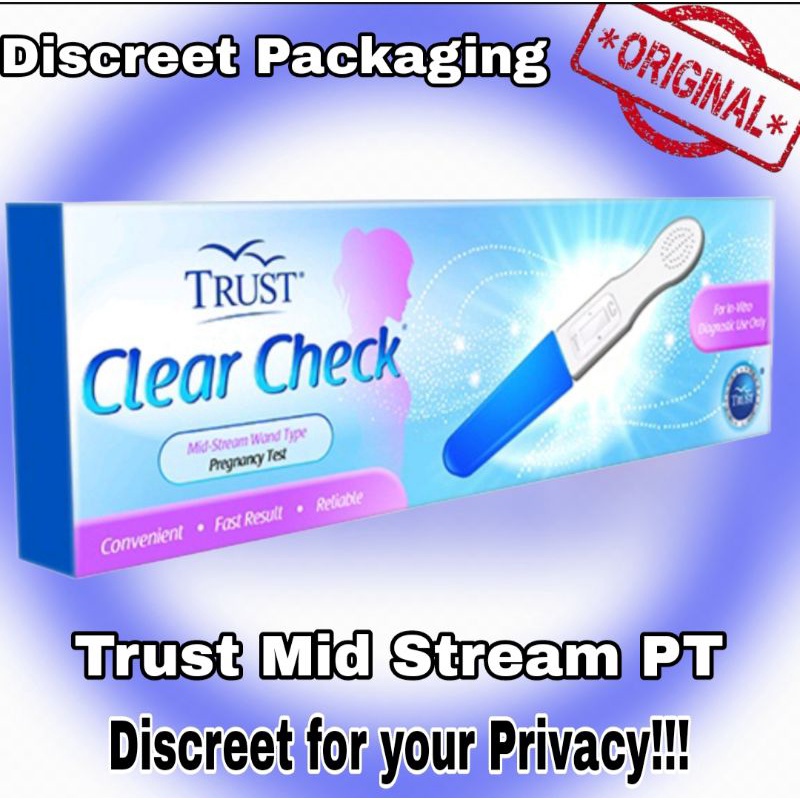 Trust Clear MID STREAM Pregnancy Test Kit (100% ACCURATE)DISCREET ...