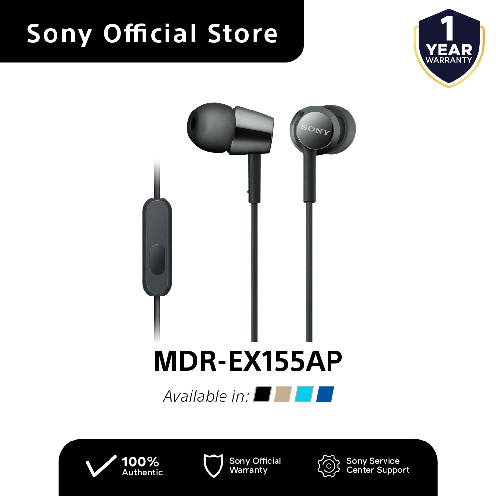 Sony MDR-EX155AP / MDREX155AP In Ear Earphones | Shopee Philippines