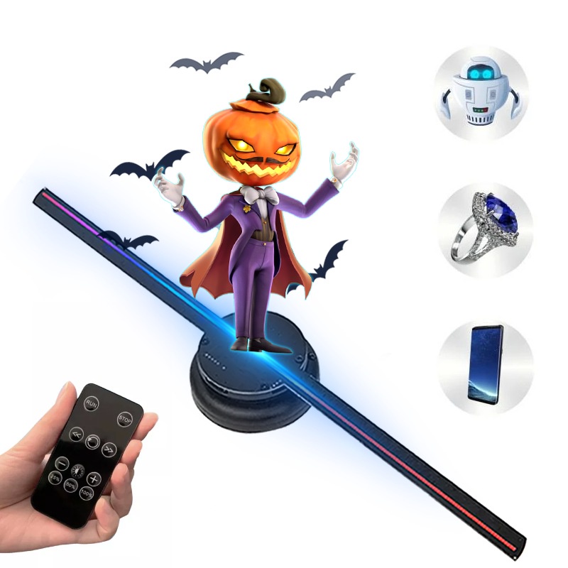 3D Holographic Fan Projector WIFI Control Advertising Animation LOGO ...