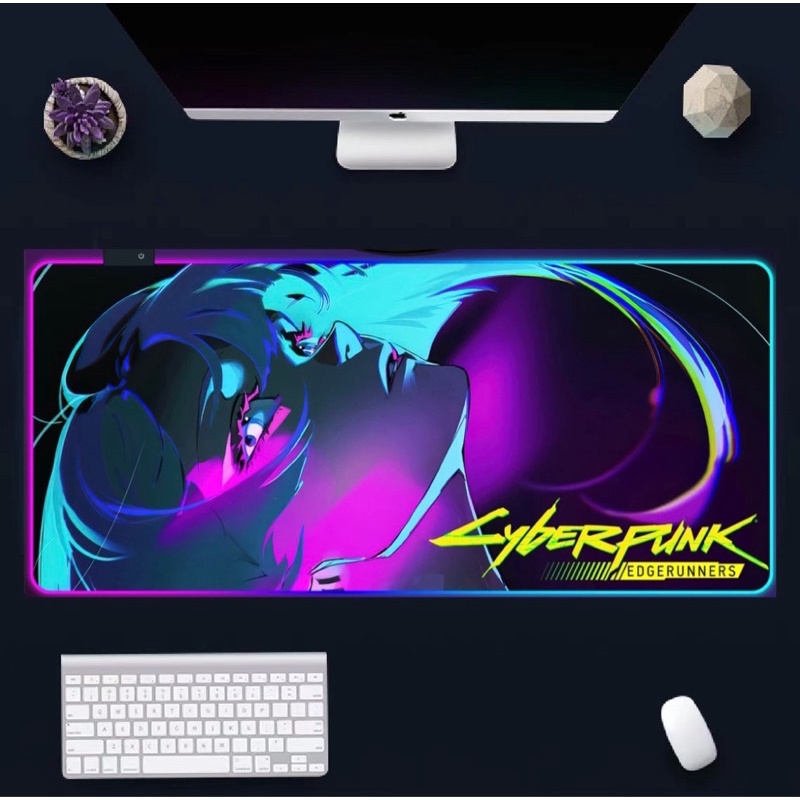 【XMT】RGB Colorful LED Lighting Gaming Mouse Pad Keypad Mat For PC ...