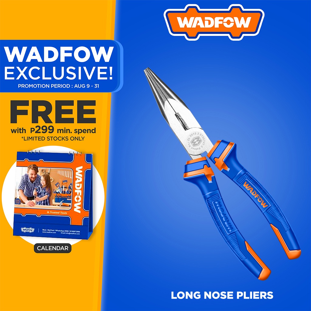 Wadfow 6" 8" Polish And Anti-Rust Oil Long Nose Cutting Pliers Heavy ...
