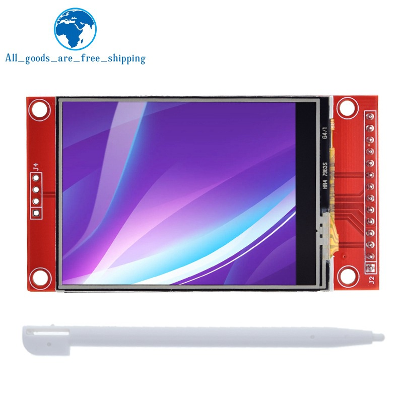 2.4" 240x320 SPI TFT LCD Serial Port Module 5V/3.3V PBC Adapter Micro SD ILI9341 / ST7789 White ...