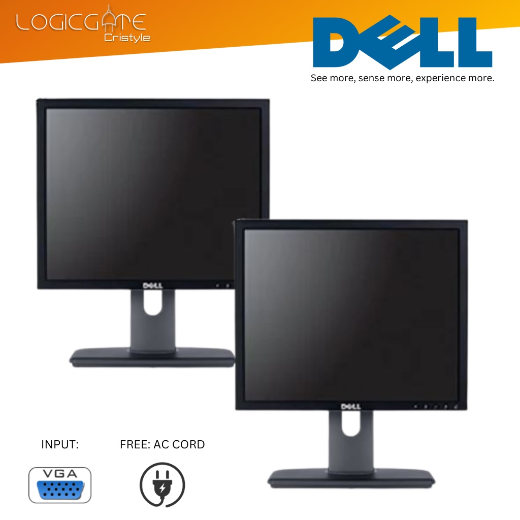 Dell 19 Square LCD Monitor F7 Rotatable Stand Vertical Horizonal | Free ...