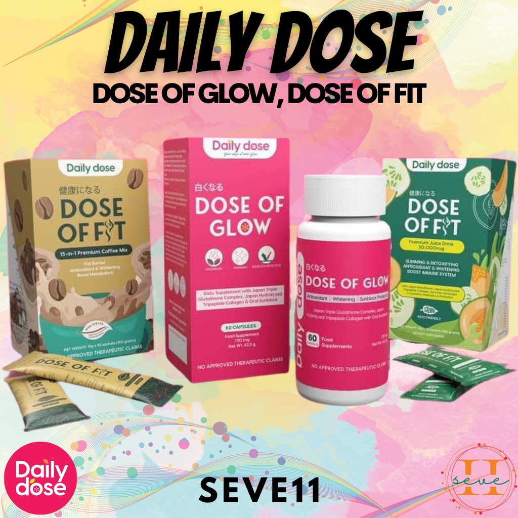 Daily Dose - Dose of Glow, Dose of Fit Juice Drink, Coffee Mix | Shopee ...