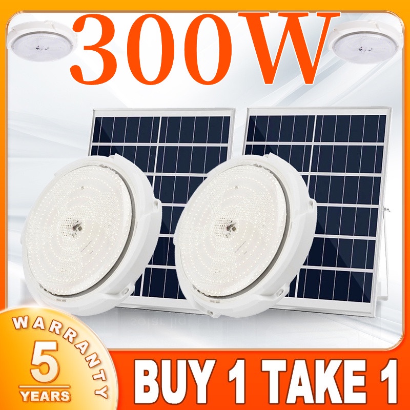 (Buy 1 Get 1 Free)Solar Light Indoor Ceiling Light LED Pendant Light ...