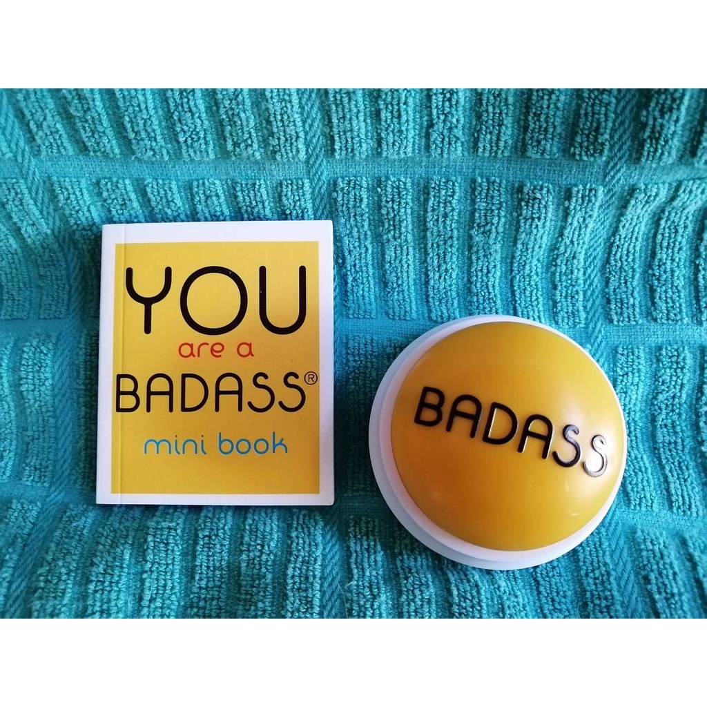 You Are A Badass Talking Button with mini book (pre loved / working ...