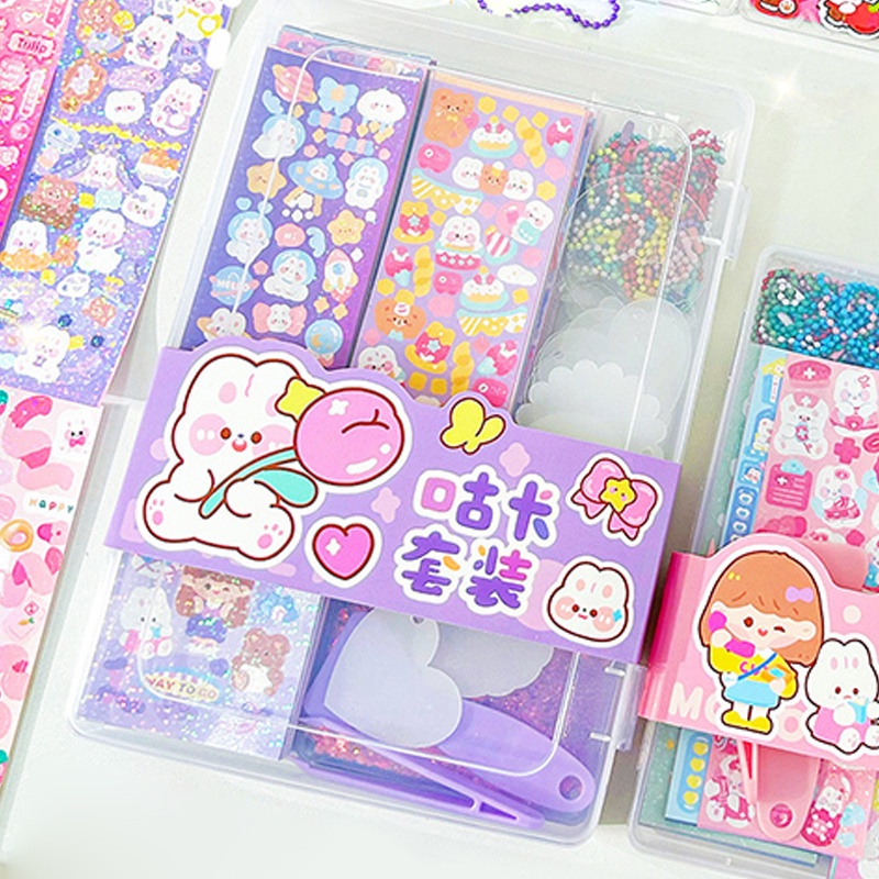 260 Pcs Cartoon Laser Color Guka Cards Stickers Set Quicksand Guka ...