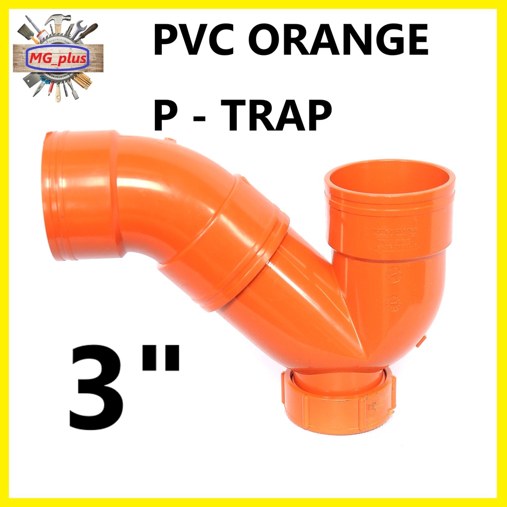COD PVC Fittings P-Trap Orange 3" For Plumbing Needs Kitchen Sink And ...