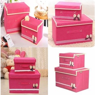 Non-woven Big and Small Box Foldable Storage Box Organizer | Shopee ...