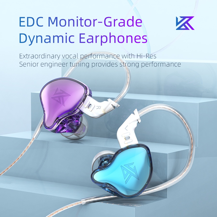 KZ EDC Wired Earphones HIFI Bass Earbuds In Ear Monitor Headphones ...