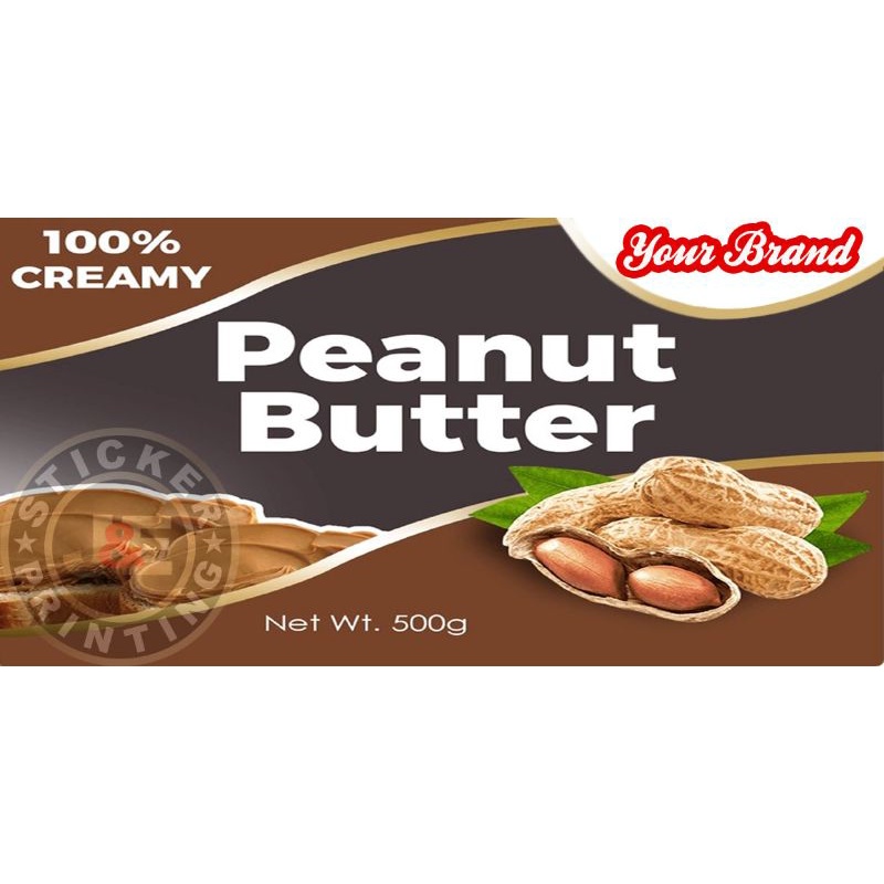 CUSTOMIZED STICKER LABEL FOR PEANUT BUTTER 15PCS. | Shopee Philippines