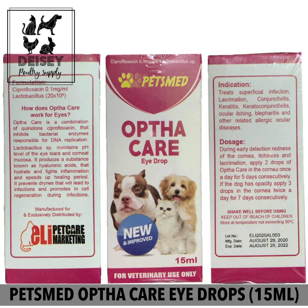 ๑♦PETSMED OPTHA CARE EYE DROPS FOR DOG & CAT (15ML) | Shopee Philippines