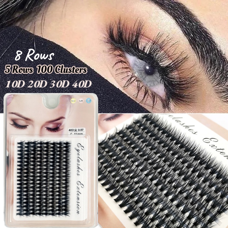 8rows 10d 20d 30d 40d 10rows Mink Extension Eyelashes 5 Rows Natural